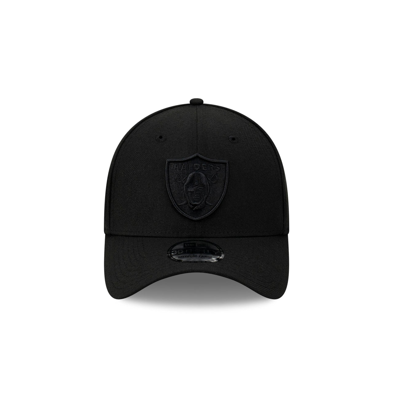 Las Vegas Raiders NFL Essentials Black on Black 39THIRTY Stretch Fit ...