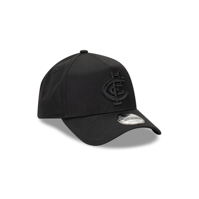 Carlton Blues Black on Black 9FORTY A-Frame Snapback – New Era Cap ...