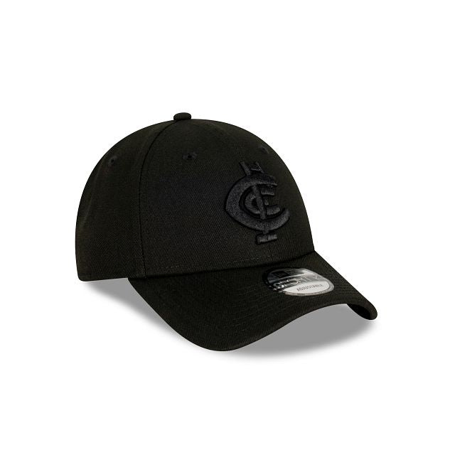 Carlton Blues Black on Black 9FORTY Snapback Hat – New Era Cap Australia