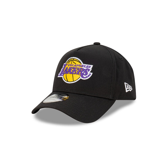 Los Angeles Lakers Black With Official Team Colours Logo 9FORTY A-frame ...