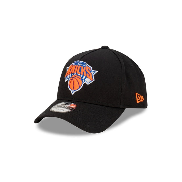 New York Knicks NBA Essentials Black 9FORTY A-Frame Snapback Hats – New ...