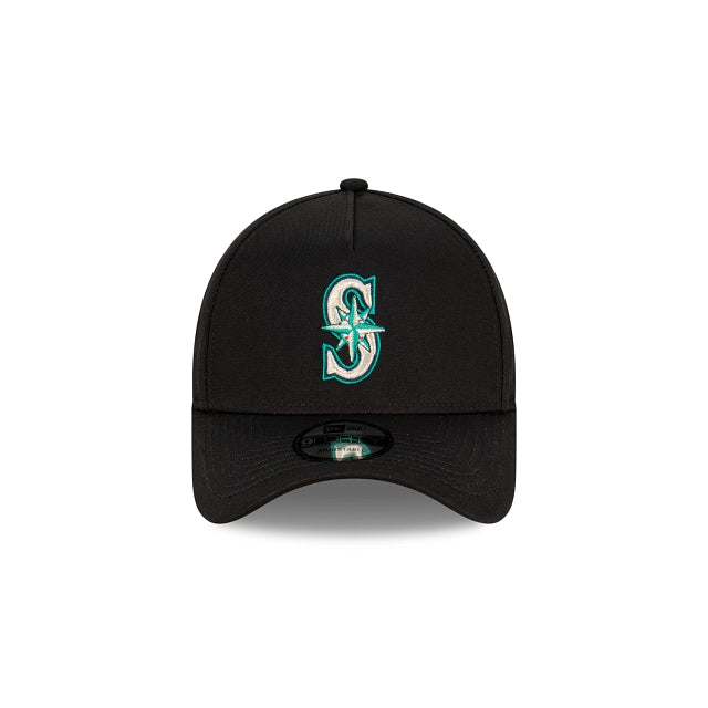 Seattle Mariners Black With Official Team Colours Logo 9FORTY A-frame ...