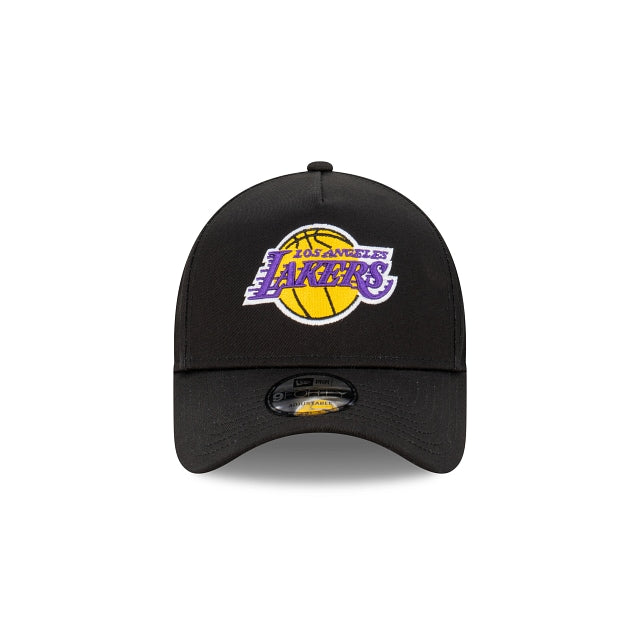 Los Angeles Lakers Black With Official Team Colours Logo 9FORTY A-frame ...